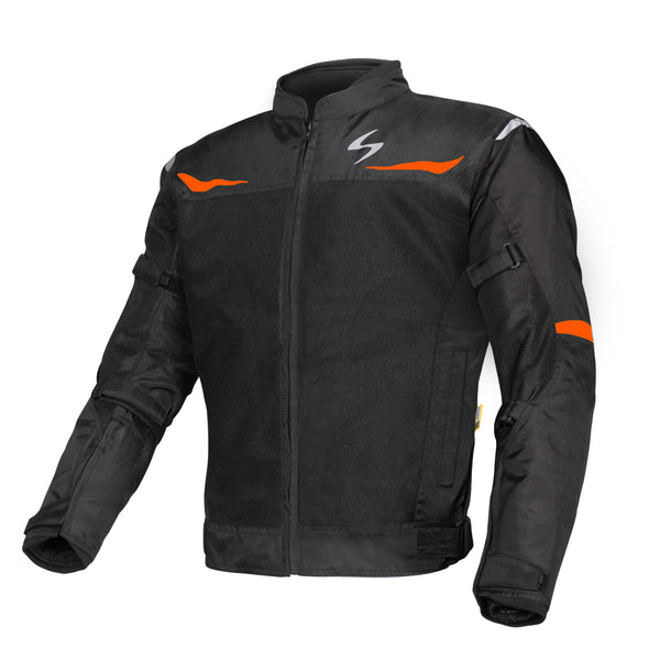 Scala Blaze Riding Jacket - Black and Orange – Scala Gears