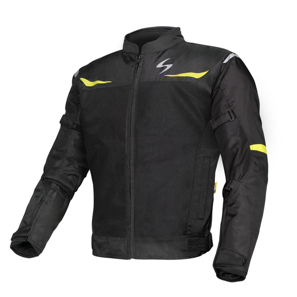 Scala Blaze Riding Jacket - Black and Neon – Scala Gears